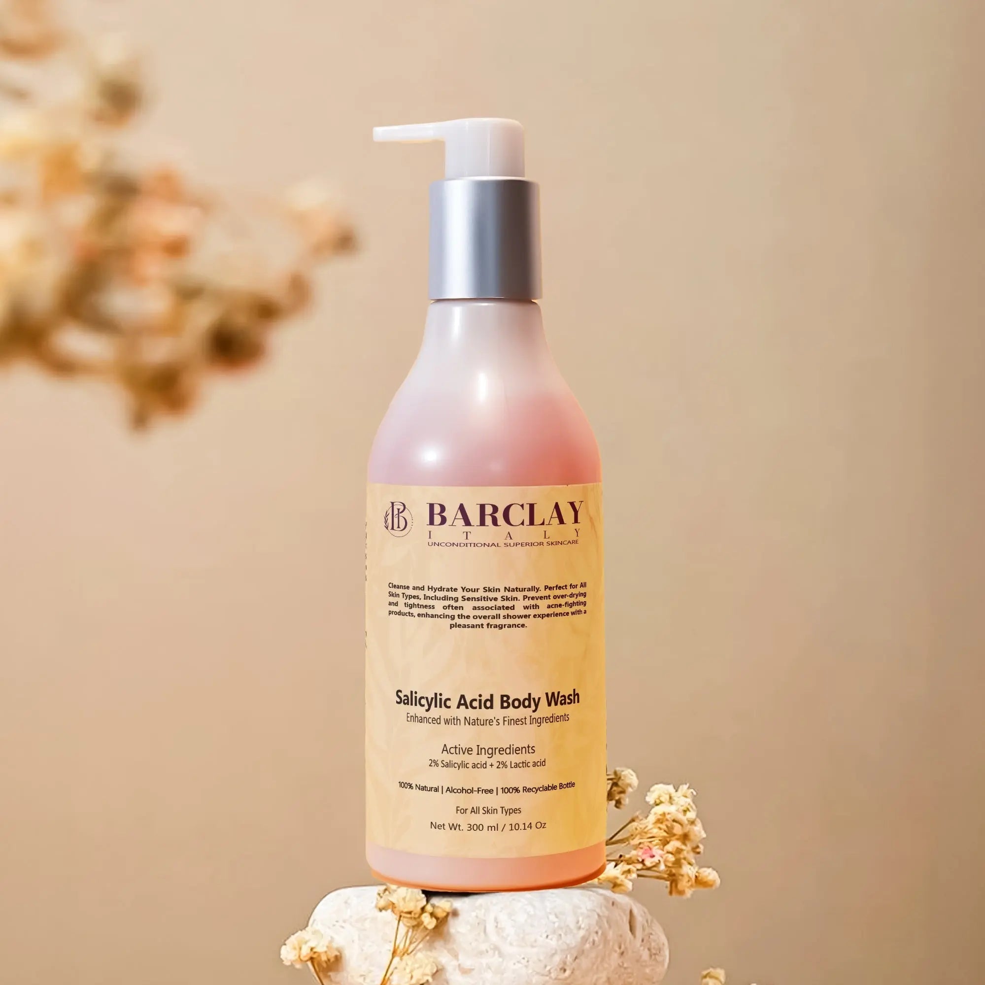 Salicylic Acid Body Wash for Sensitive Skin - Barclay Italy